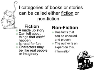 Fiction and Non-Fiction | PPTX