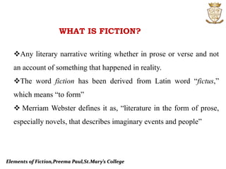 English:Elements Of Fiction | PPT