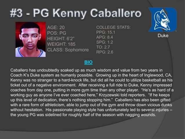 Fictional Draft Class #1 | PPT