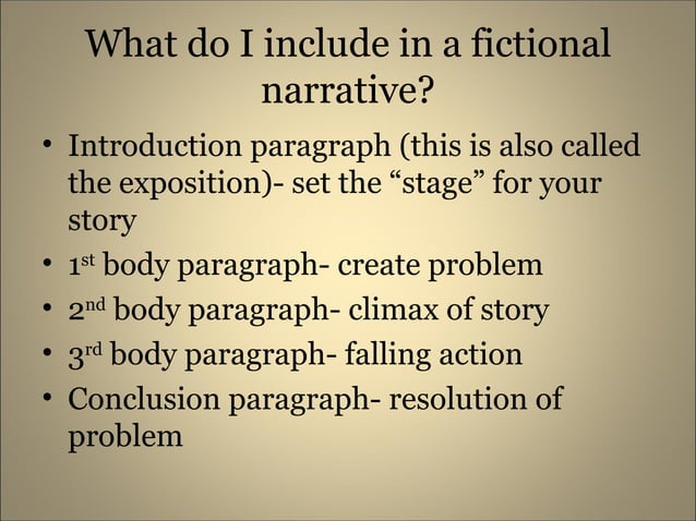 Fictional narrative | PPT | Fiction | Books and Literature