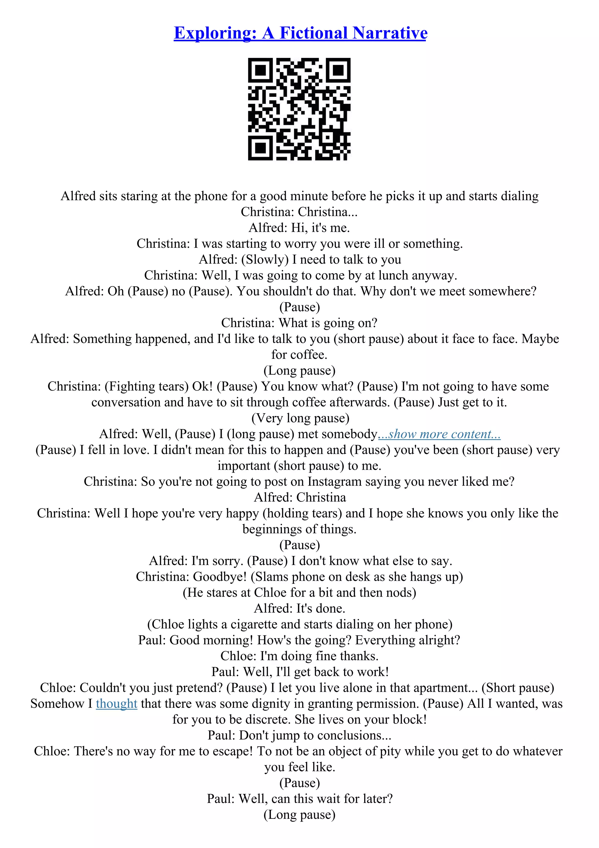 Fictional Narrative Essay Examples | PDF