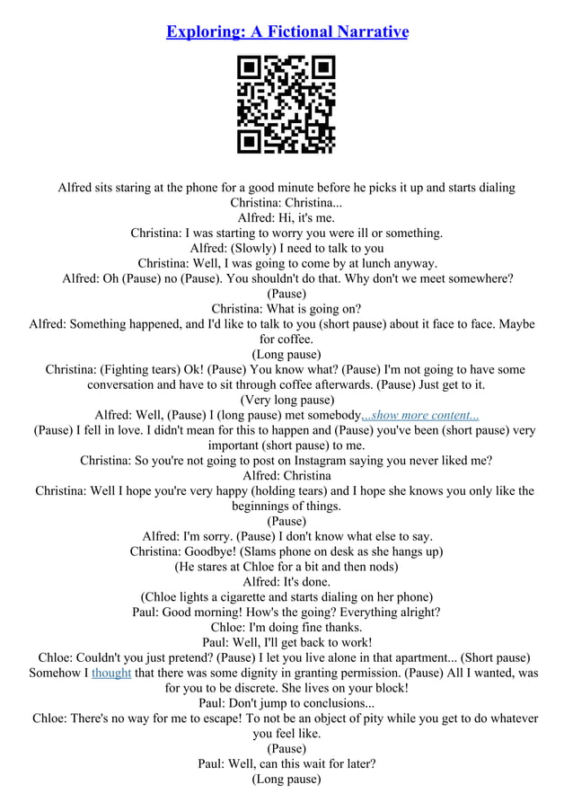 Fictional Narrative Essay Examples | PDF