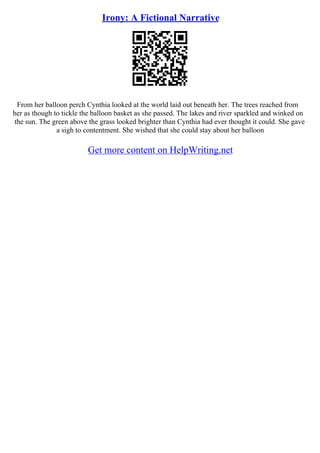 Fictional Narrative Essay Examples | PDF