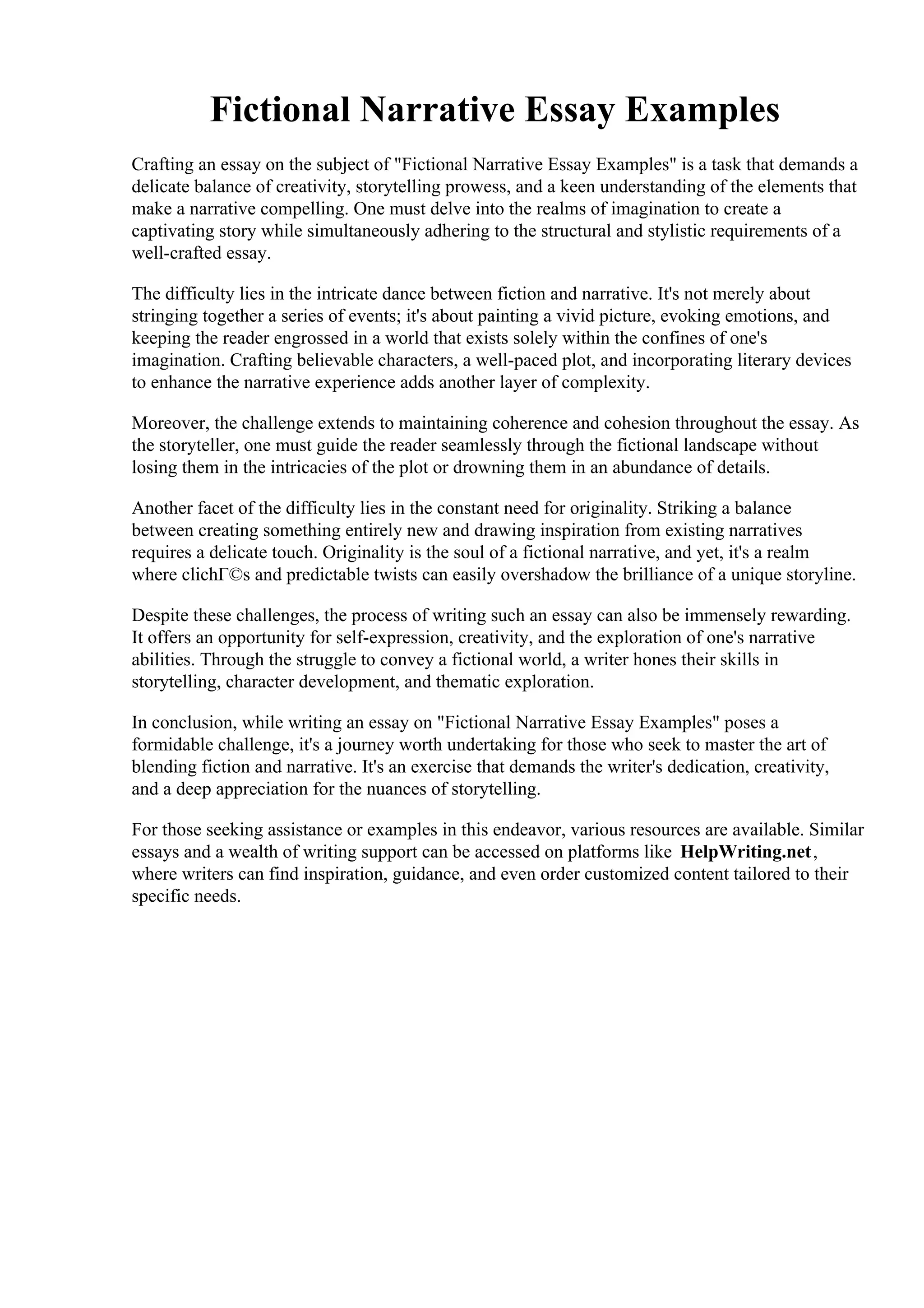 Fictional Narrative Essay Examples.pdf