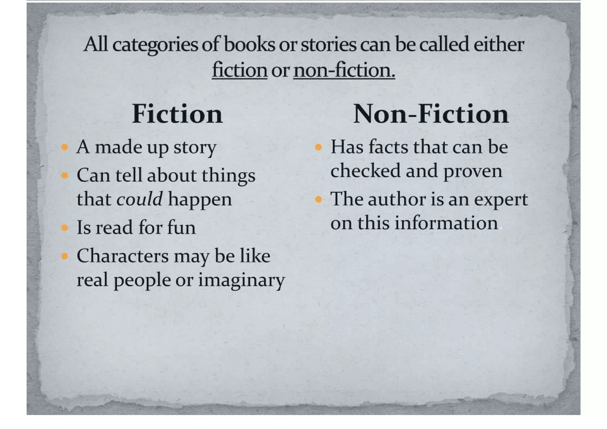 Fiction And Nonfiction | PPT