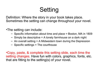 Fiction book project presentation template | PPT