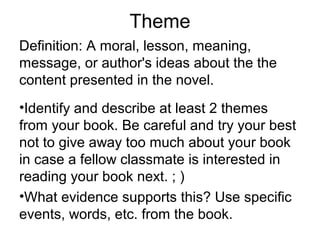 Fiction book project presentation template | PPT