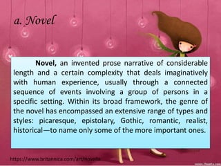 Definition, elements, genres, and types of fiction | PPTX