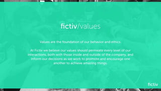 Fictiv Values | PPTX