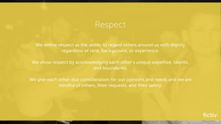 Fictiv Values | PPTX | Science