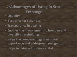 Karachi Stock Exchange (Fida Baloch) | PPTX