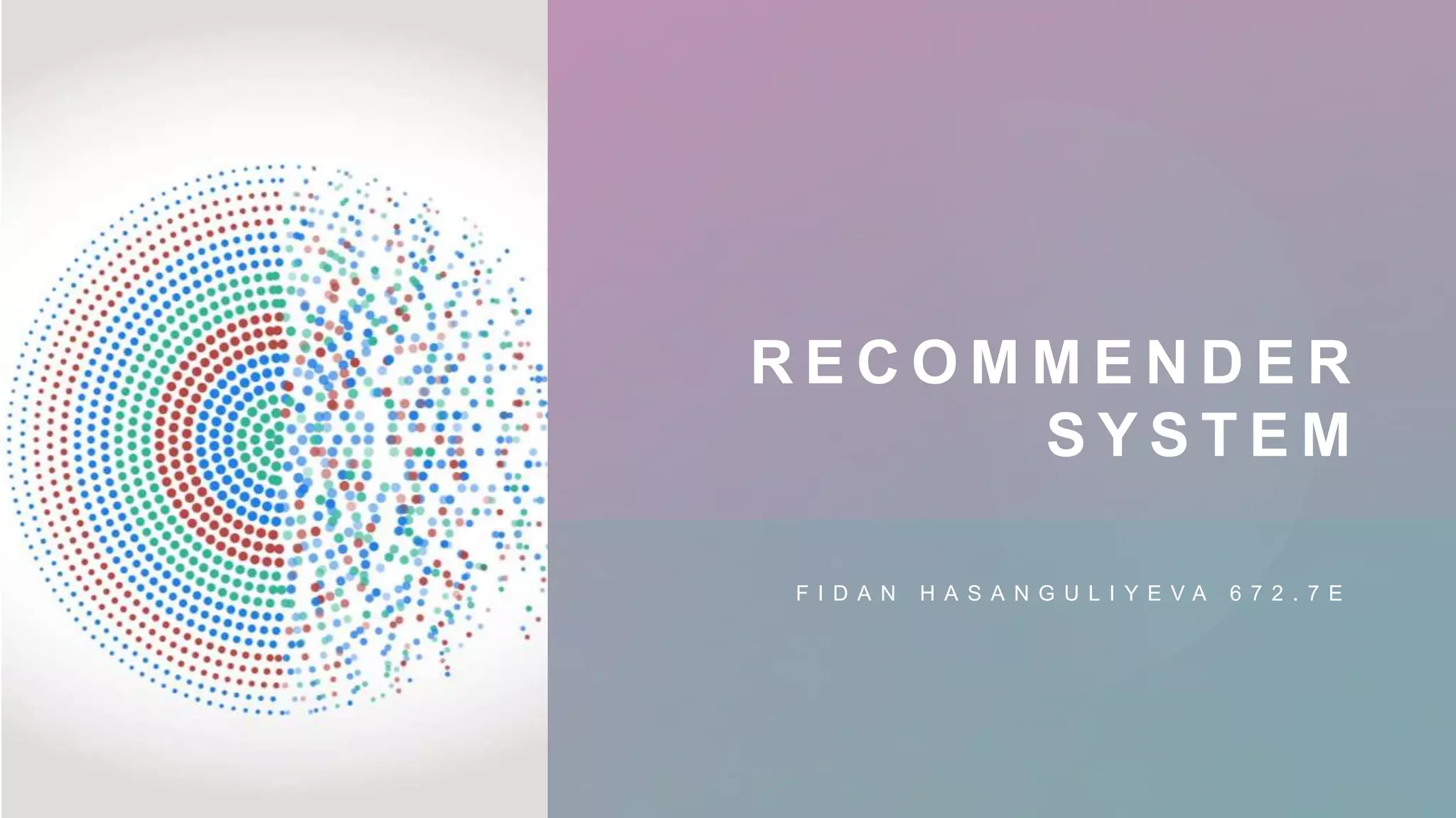 Recommender system | PPT