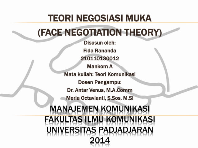 Face Negotiation Theory | PPTX