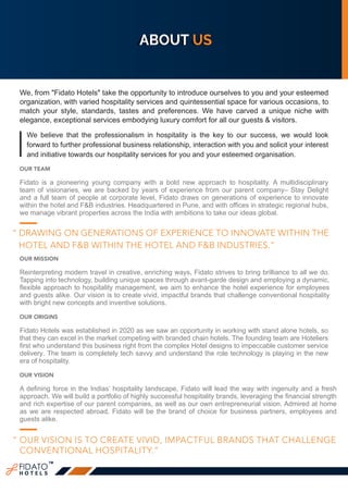 Fidato hotels fact sheet | PDF | Hotels and Motels | Travel Type