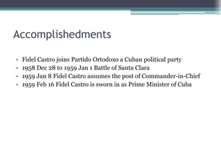 Fidel castro bio | PPTX