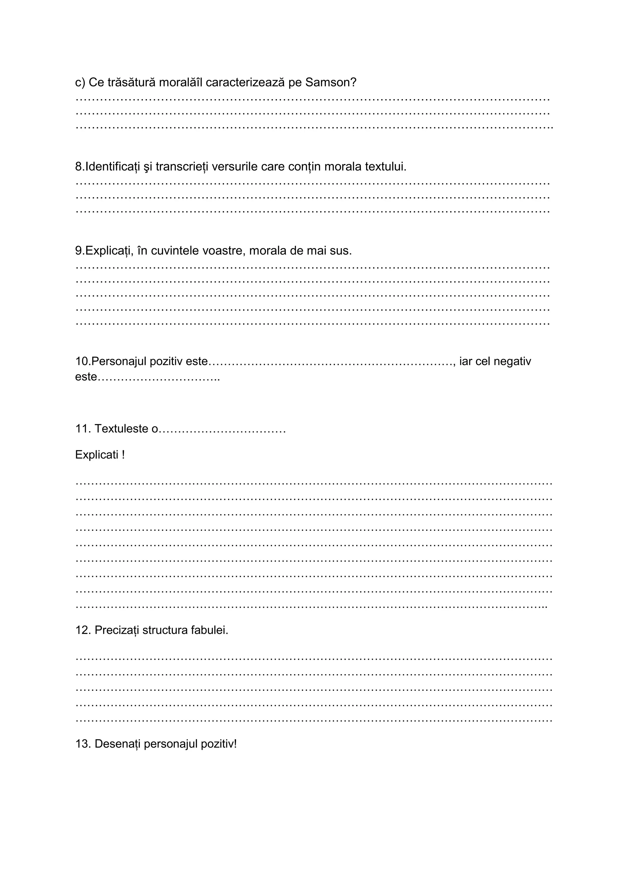 Fişă de lectură cainele si catelul+gr alexandrescu | PDF