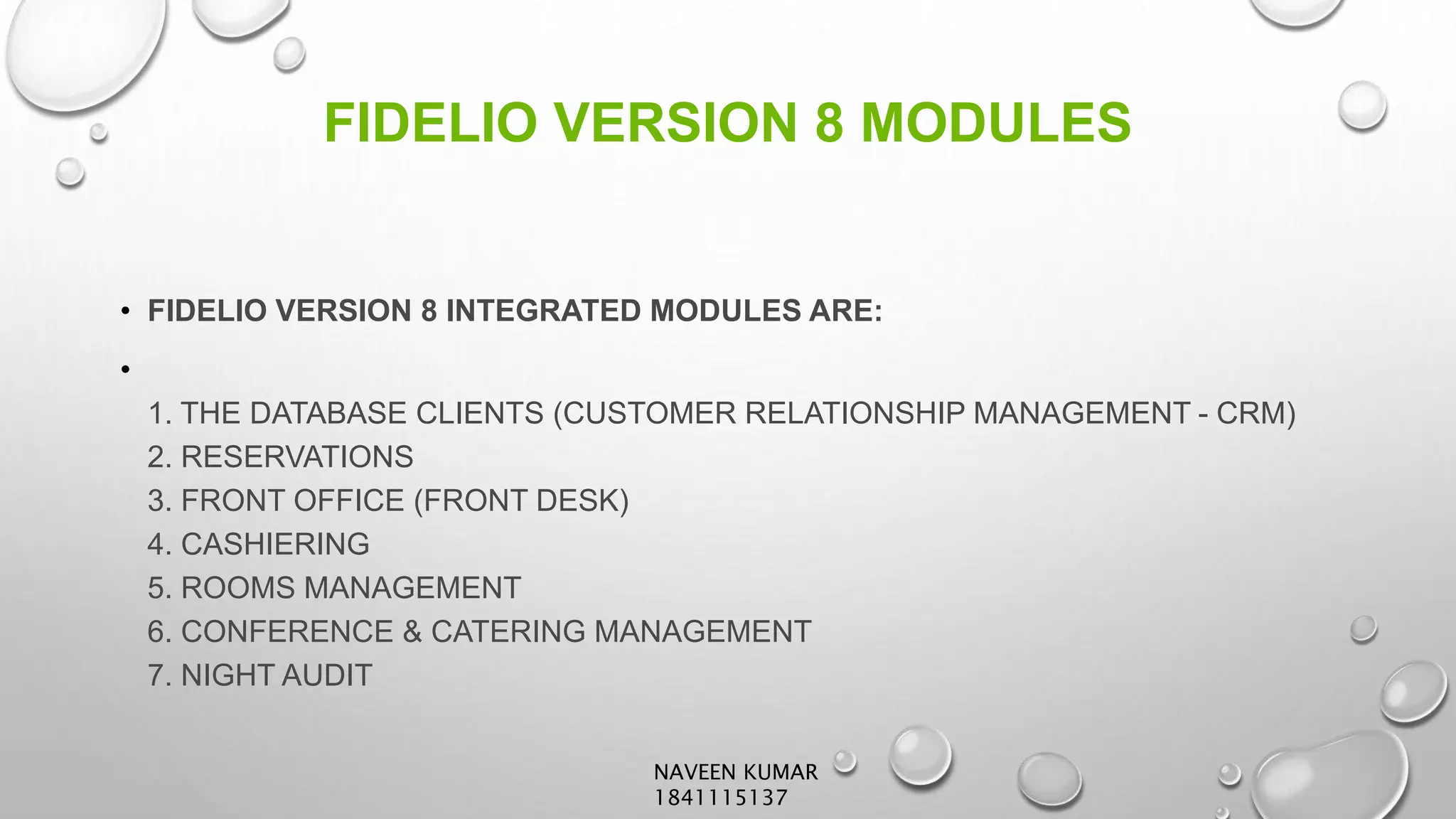 Fidelio property management system | PPTX