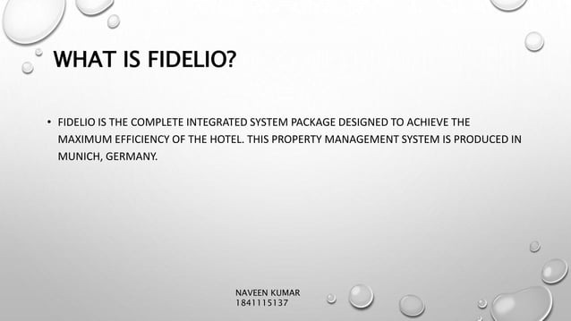 Fidelio property management system | PPTX | Operating Systems ...