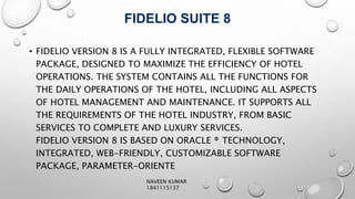 Fidelio property management system | PPTX