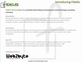 Fidelis Technologies Corporate profile | PPT