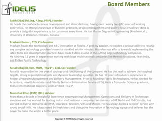 Fidelis Technologies Corporate profile | PPT