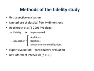 A theoretical framework to assess implementation fidelity of adaptive ...