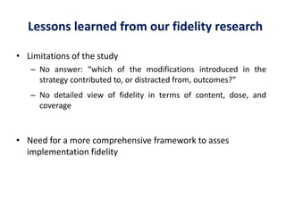 A theoretical framework to assess implementation fidelity of adaptive ...