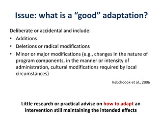A theoretical framework to assess implementation fidelity of adaptive ...