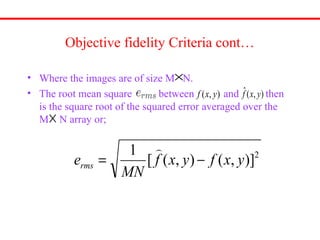 Fidelity criteria in image compression | PPT