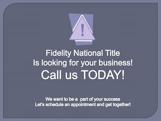 Fidelity National Title Introduction | PPTX