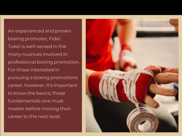 Fidel Tukel The Basics of Boxing Promotion | PPT