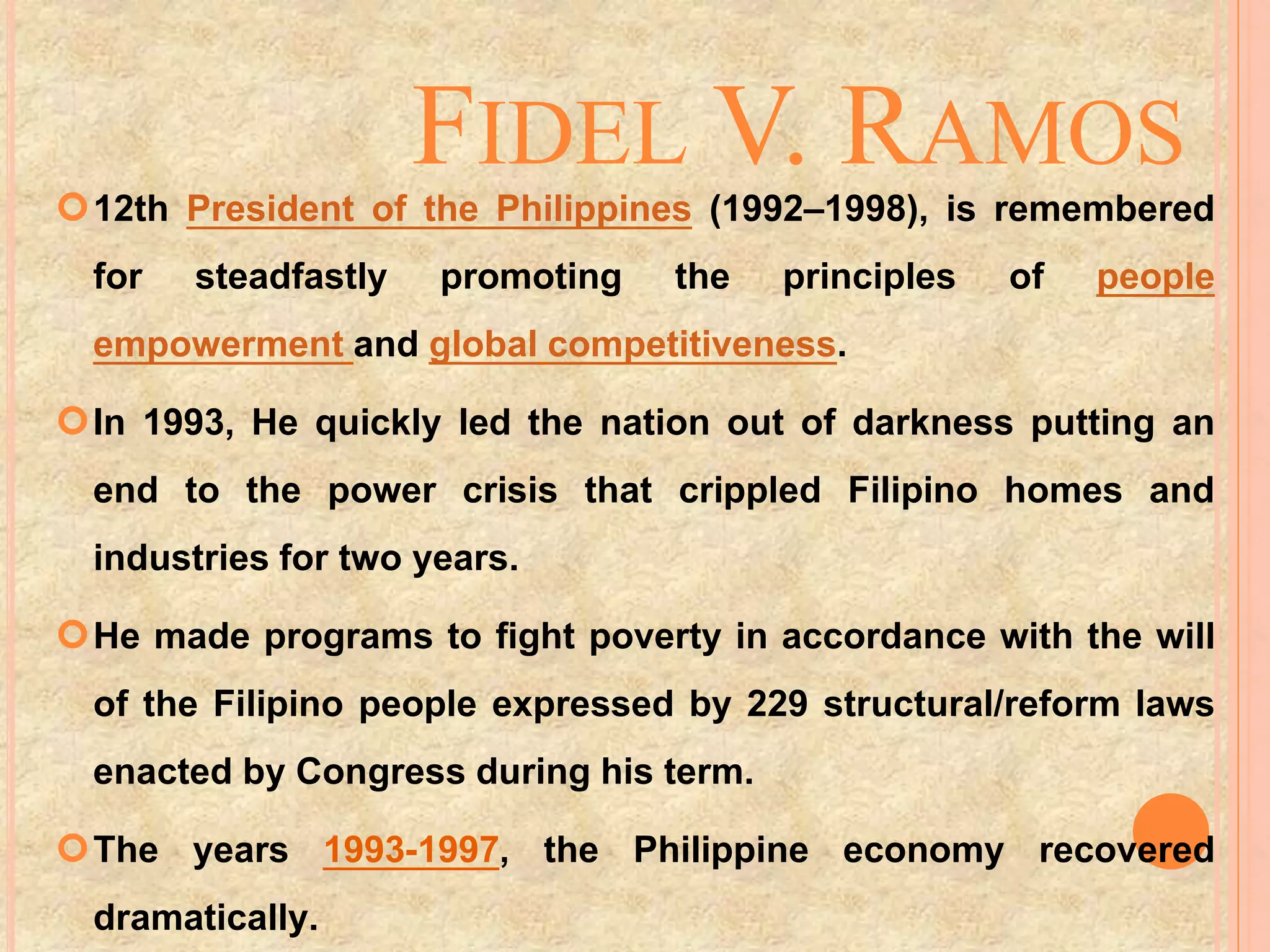 Fidel v. ramos | PPTX