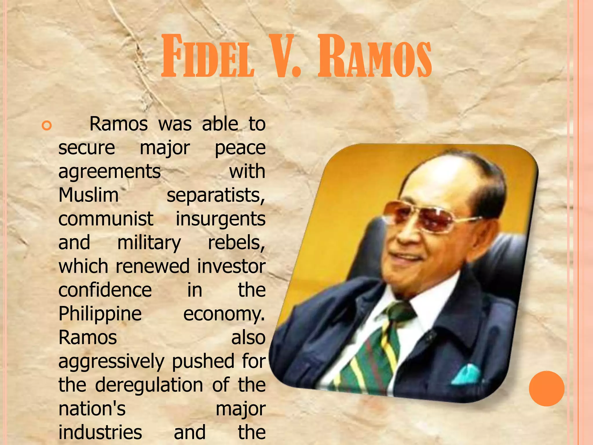 Fidel v. ramos | PPTX