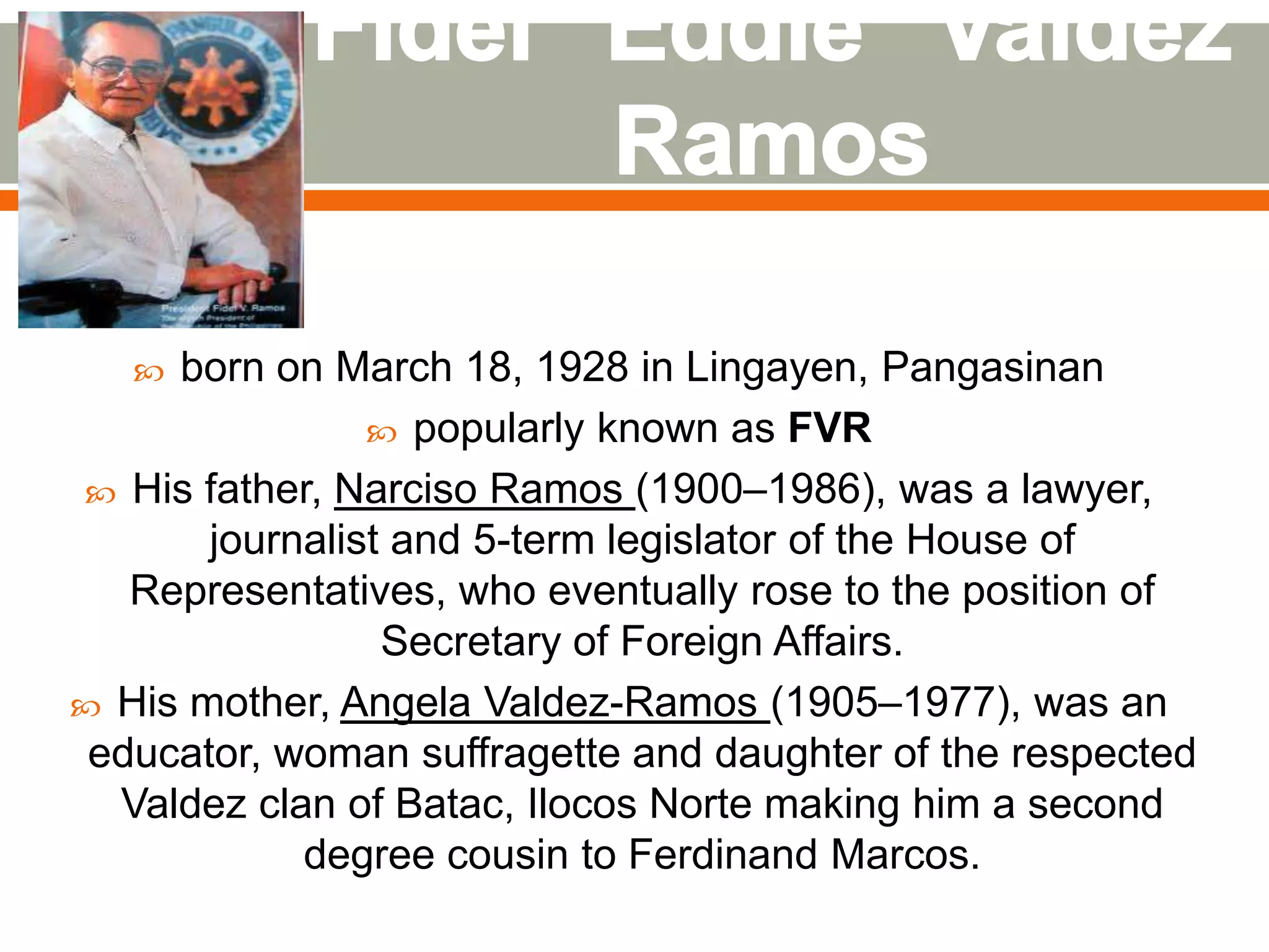 Fidel v ramos 2 | PPTX