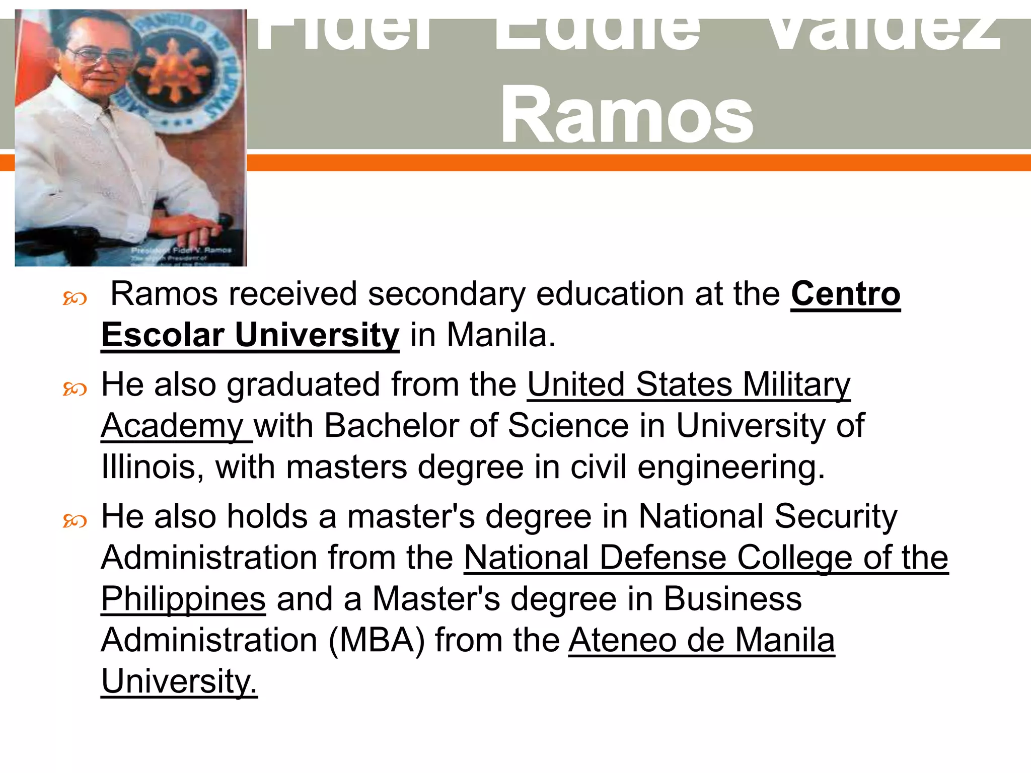 Fidel v ramos 2 | PPTX