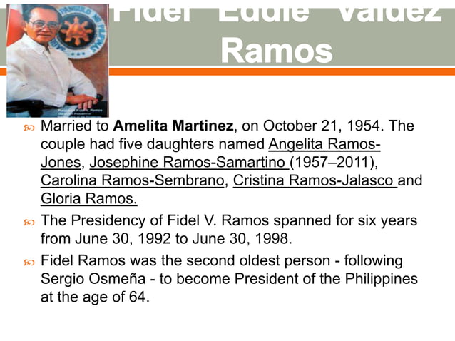Fidel v ramos 2 | PPTX