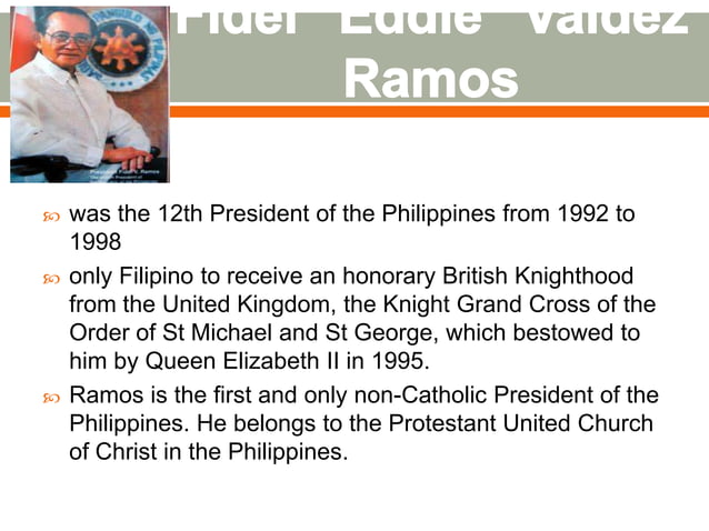 Fidel v ramos 2 | PPTX