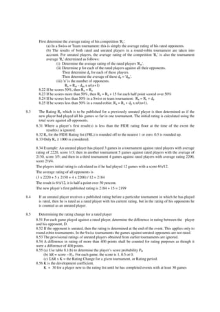 FIDE Rating Regulations | PDF | Board Games and Puzzles | Games and Puzzles