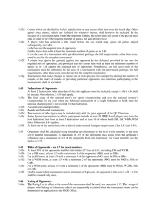 FIDE Title Regulations | PDF