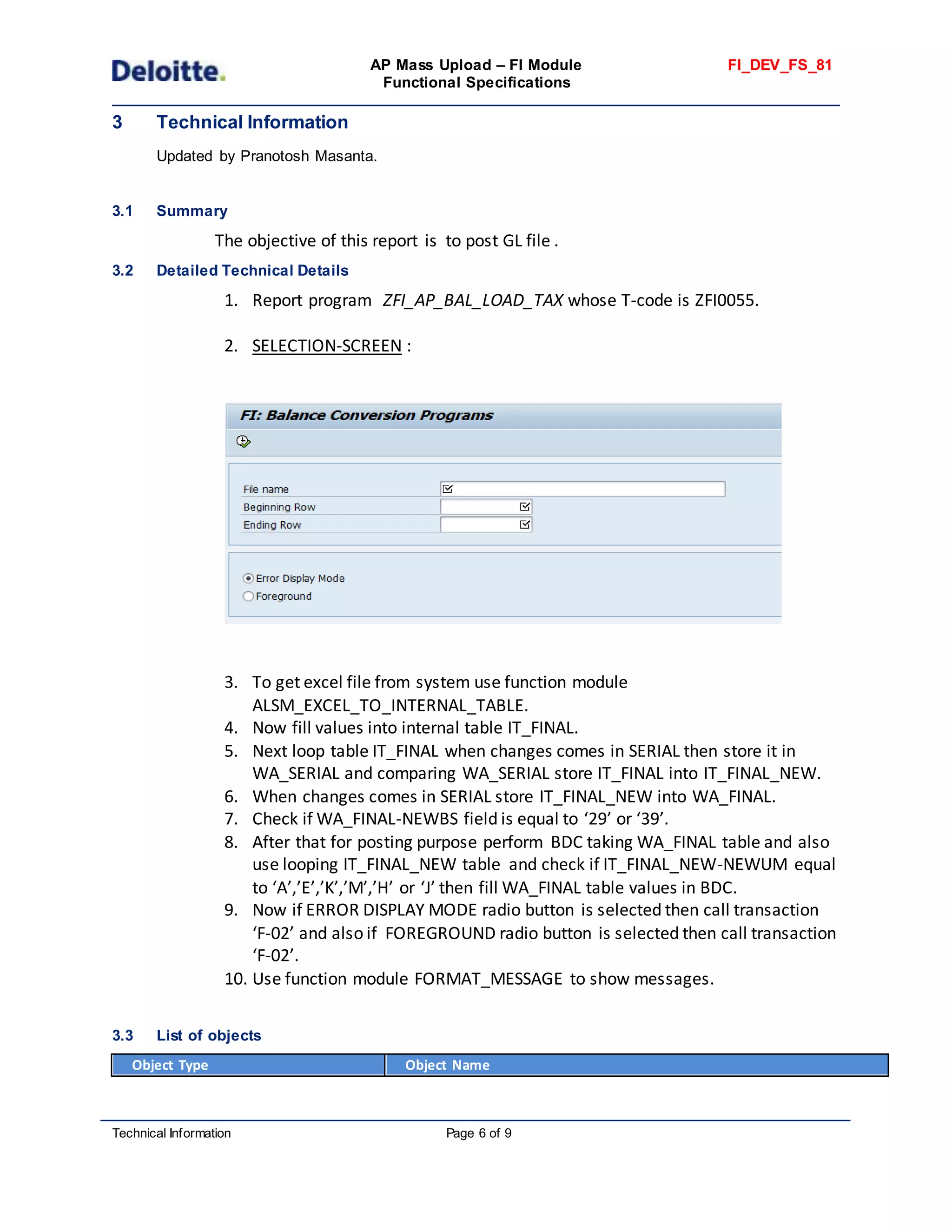 Fi dev fs_81_ap mass upload | DOCX | Web Development | Internet