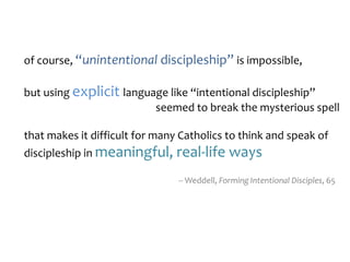 Catholic Discipleship and "Forming Intentional Disciples" | PPTX