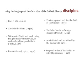 Catholic Discipleship and "Forming Intentional Disciples" | PPTX