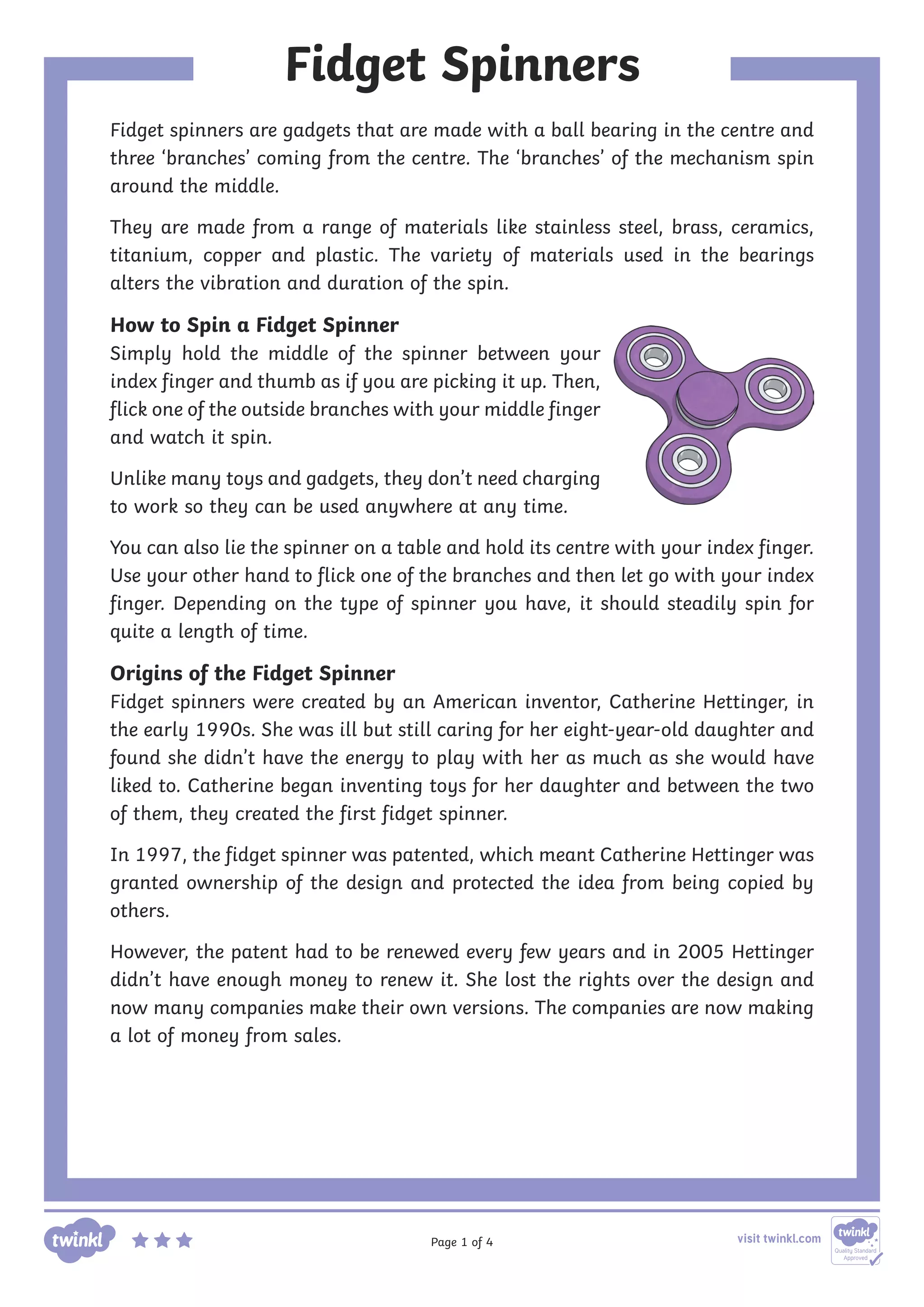 Fidget Spinners Differentiated Reading Comprehension.pdf