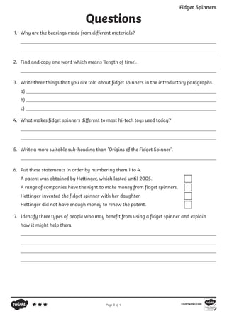 Fidget Spinners Differentiated Reading Comprehension.pdf