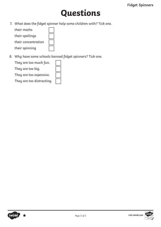 Fidget Spinners Differentiated Reading Comprehension.pdf