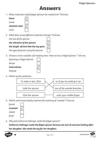 Fidget Spinners Differentiated Reading Comprehension.pdf