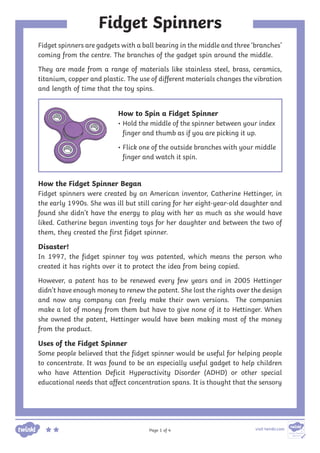Fidget Spinners Differentiated Reading Comprehension.pdf