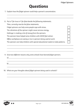 Fidget Spinners Differentiated Reading Comprehension.pdf
