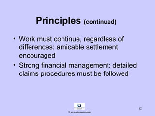 An Overview of the FIDIC FORMS OF CONTRACT and Contracts Committee ...