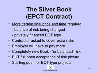 An Overview of the FIDIC FORMS OF CONTRACT and Contracts Committee ...